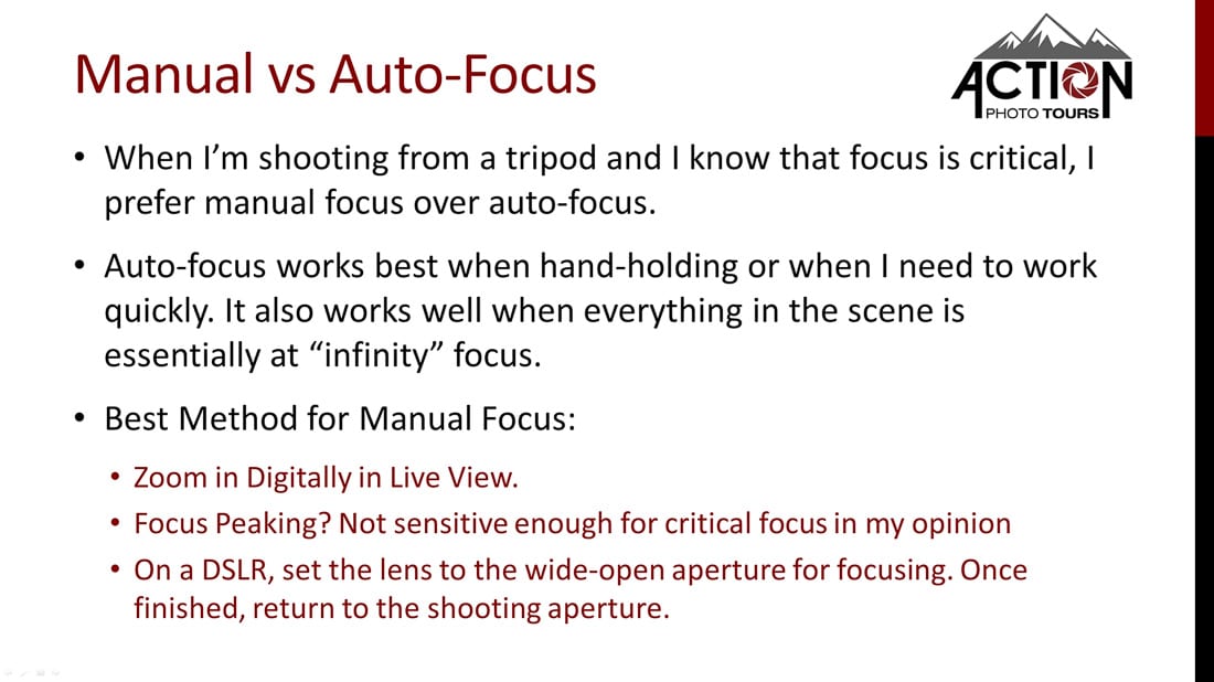 Understanding Auto-Focus : Action Photo Tours